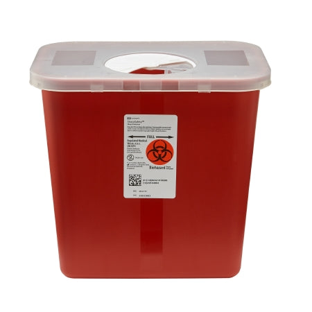 SharpSafety Sharps Container Red Vertical Entry 2 Gallon EA/1