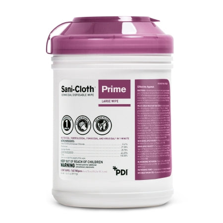 Sani-Cloth Prime Germicidal Surface Disinfectant Wipes 6 x 6.75 Inch C